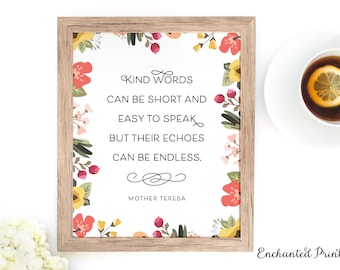 Kind Words Printable - Etsy