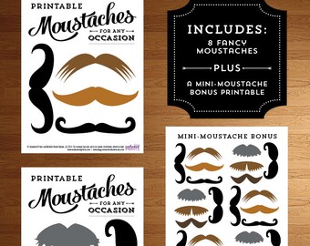 Printable Mustache Photo Booth Props Lips and Beard Photo - Etsy