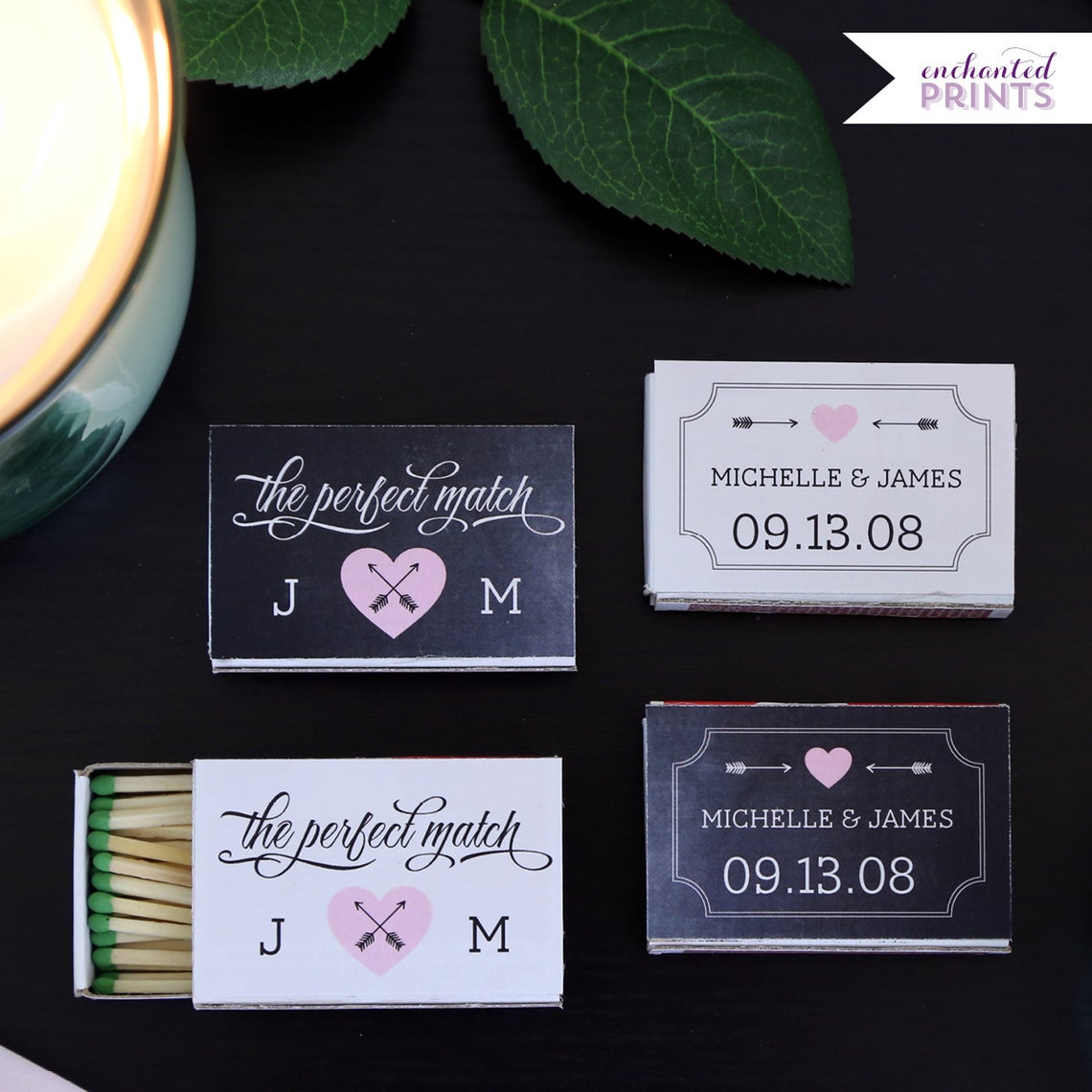 The Perfect Match Personalized Matchbox Covers-wedding Favor | Etsy