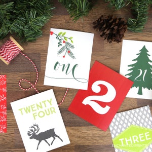 Printable Advent Calendar - 25 Card December Calendar - Countdown to ...