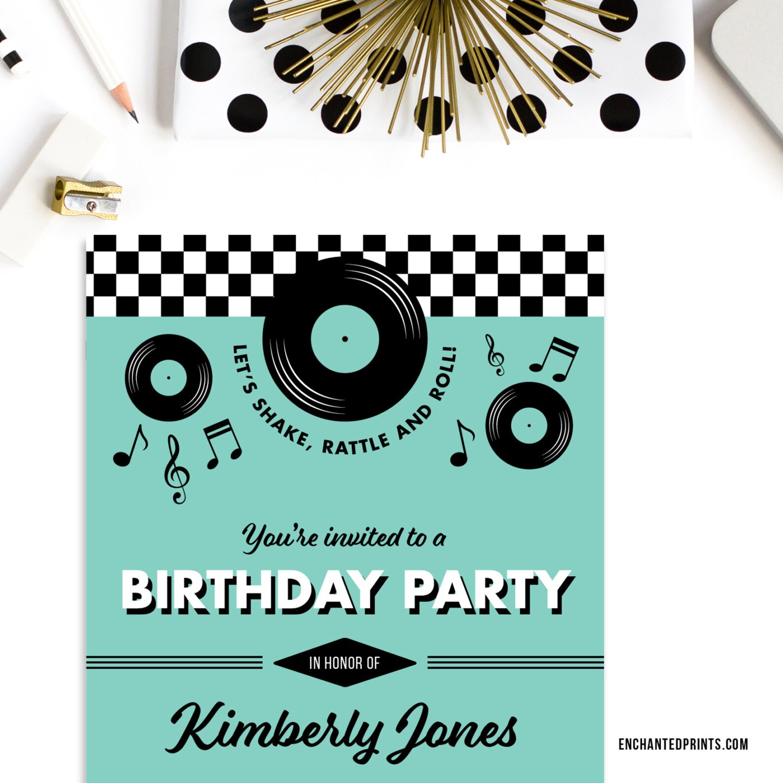 1950s Retro Birthday Invitation 1950s Birthday Fifties - Etsy