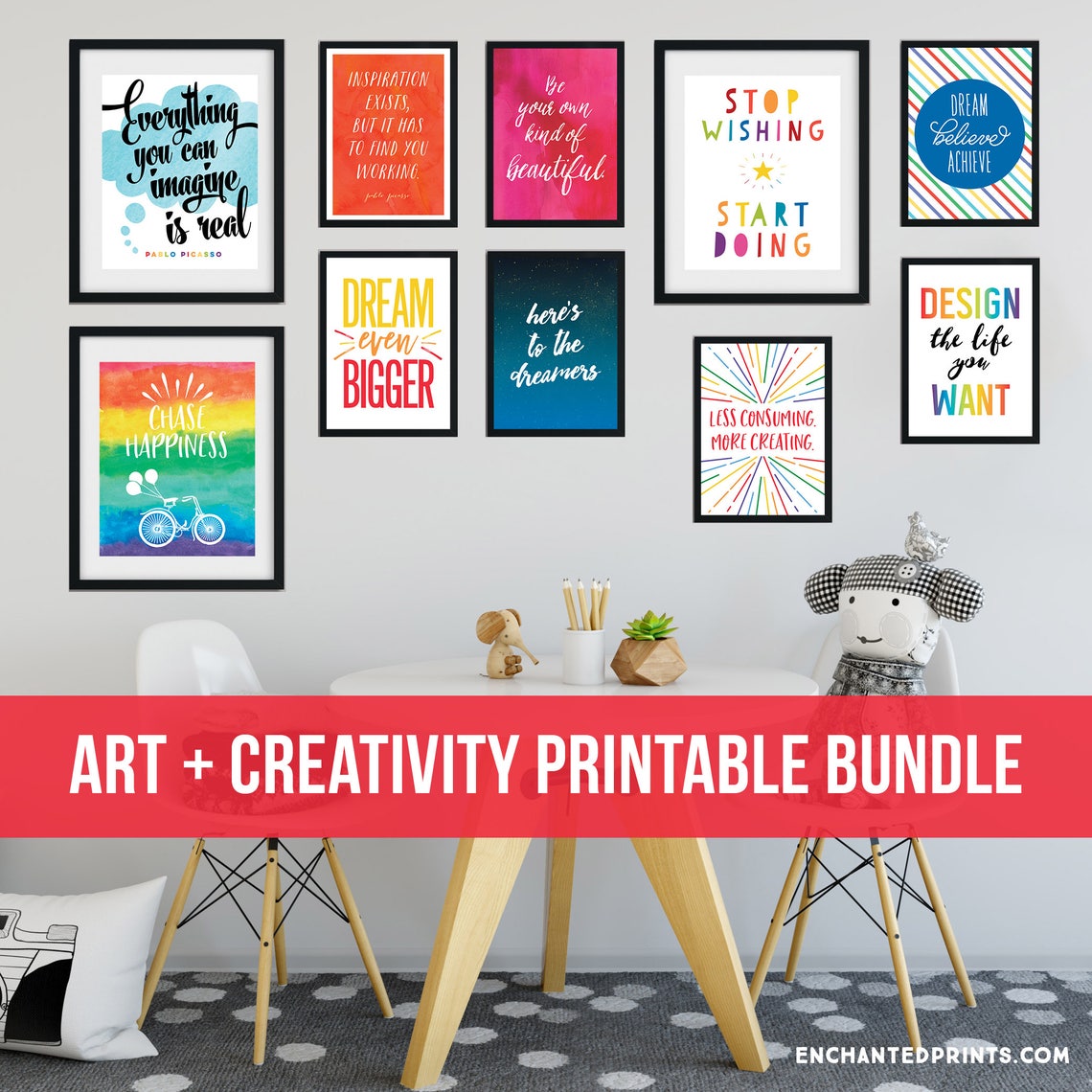 Art and Creativity Quotes Printable Bundle - 10 Printable Designs - 5x7 ...