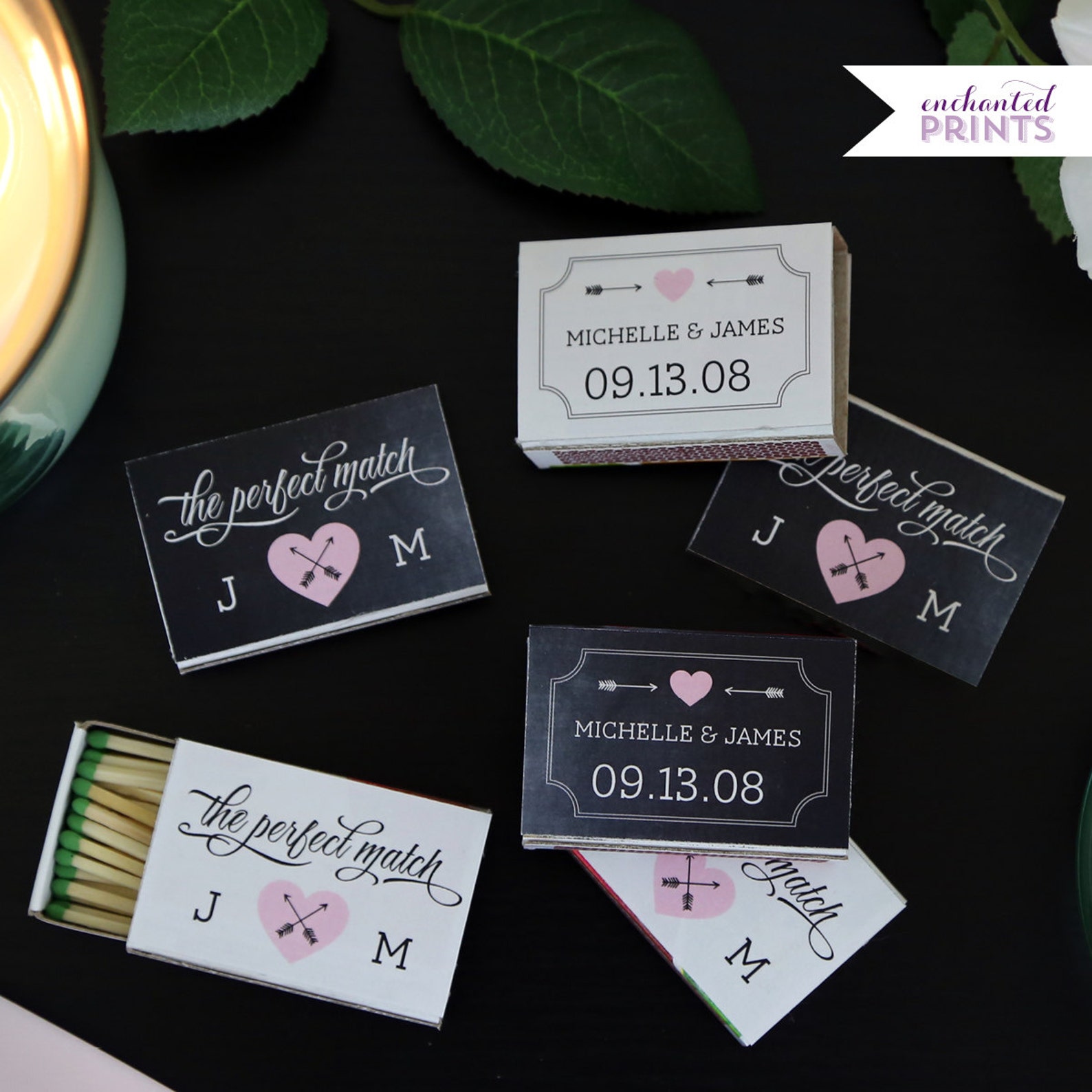 The Perfect Match Personalized Matchbox Covers-wedding Favor | Etsy