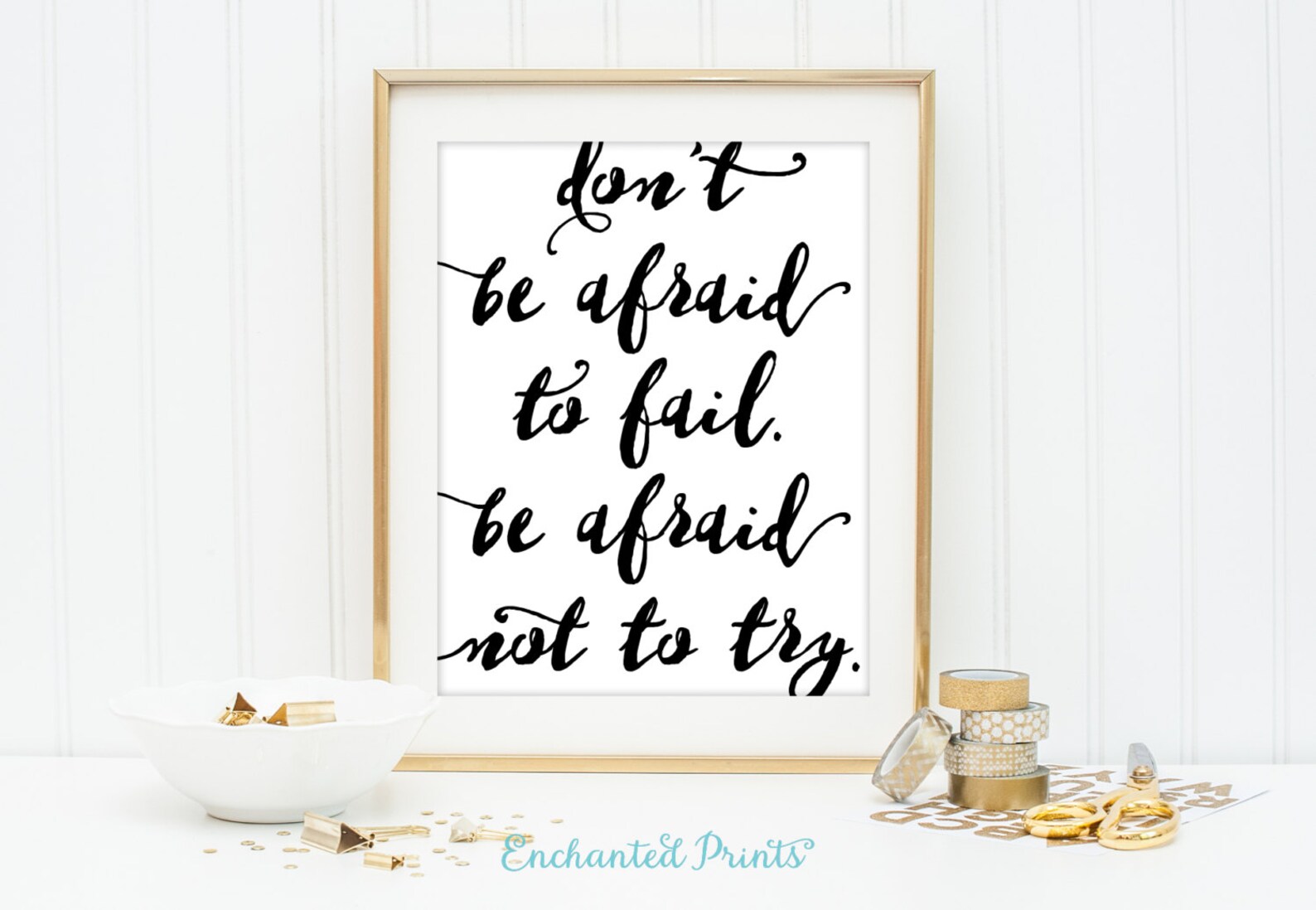 Don't Be Afraid to Fail Be Afraid Not to Try Quote - Etsy
