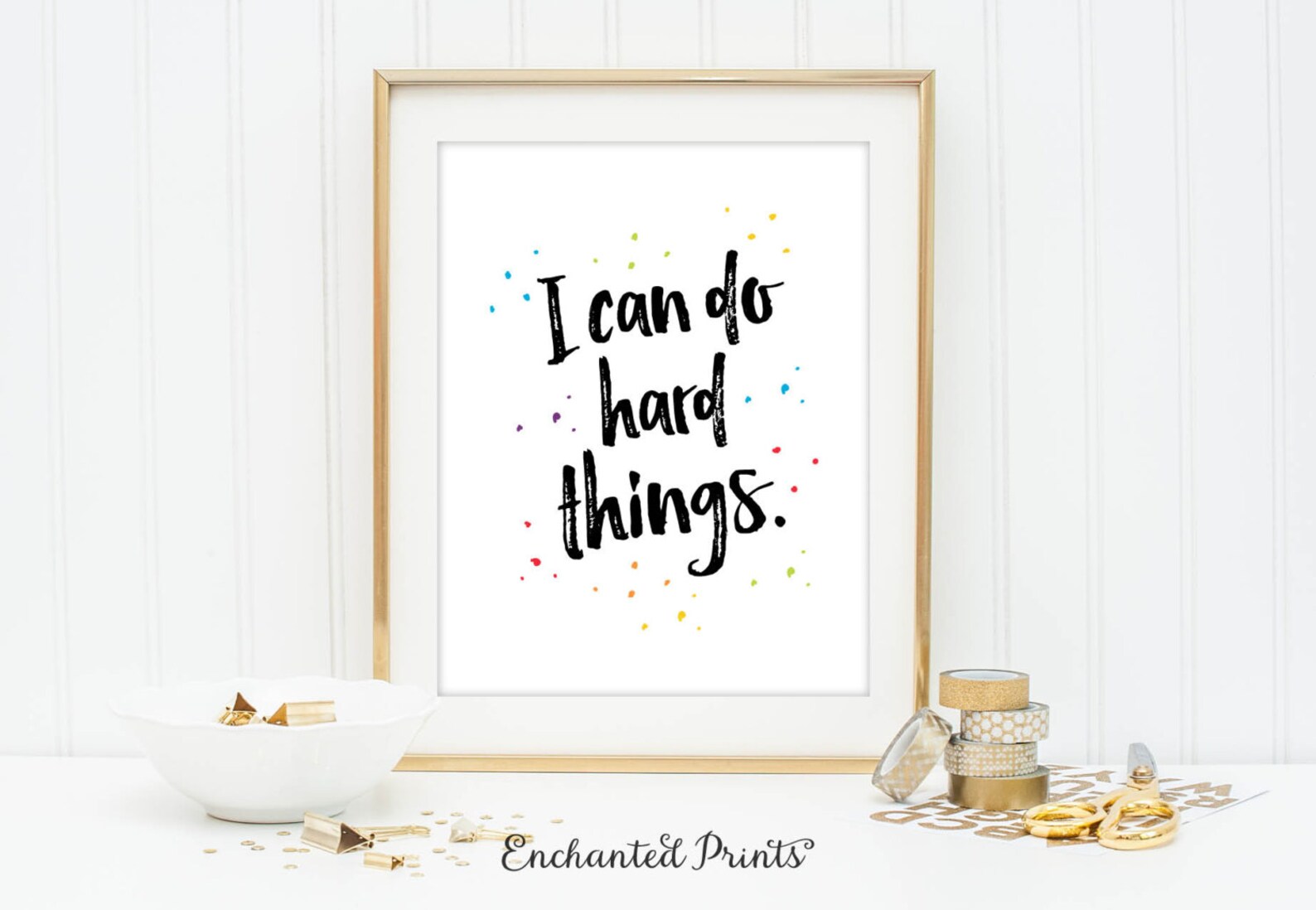 I Can Do Hard Things Printable Home Office Wall Art | Etsy