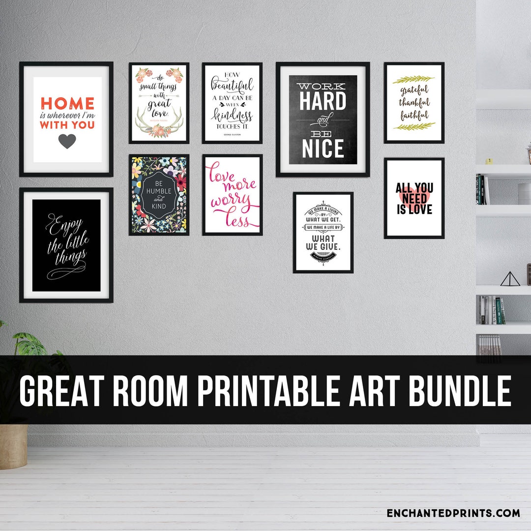Great Room Printable Art Bundle for a Gallery Wall - Etsy