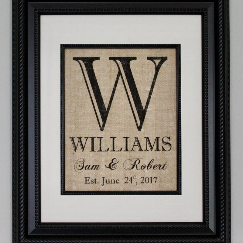 Burlap Monogram - Etsy