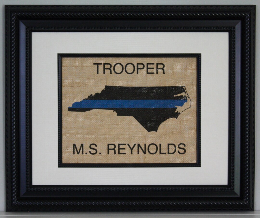 POLICE Gift Thin Blue Line Across ANY US State - Personalized - State ...