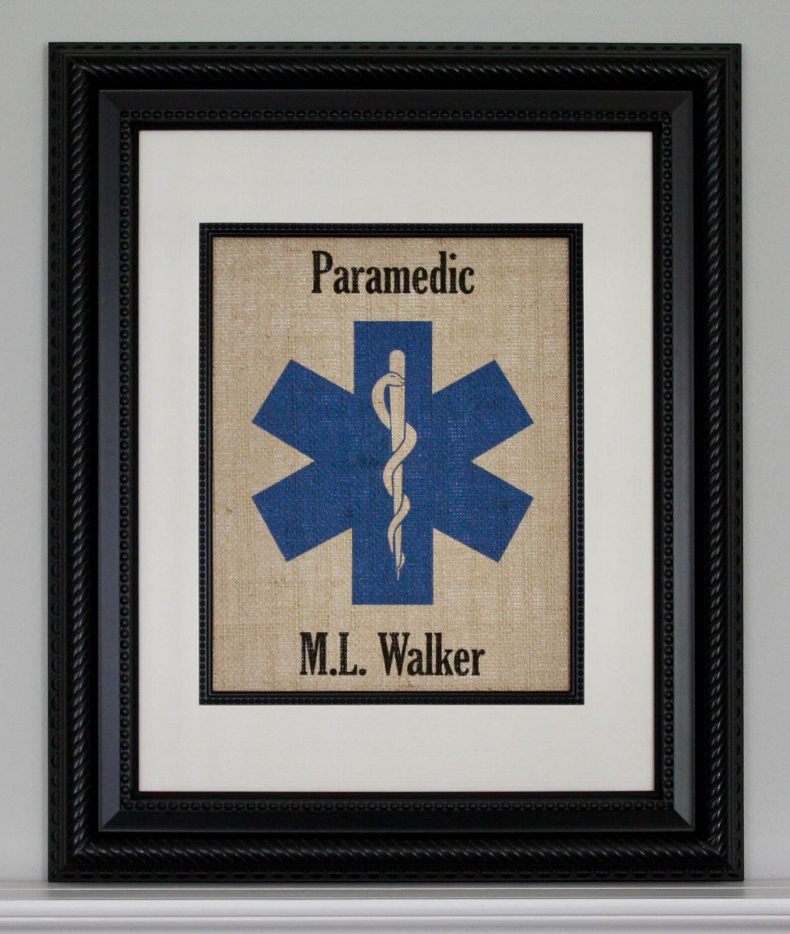 PARAMEDIC Gift Personalized Home Decor on Burlap - Etsy