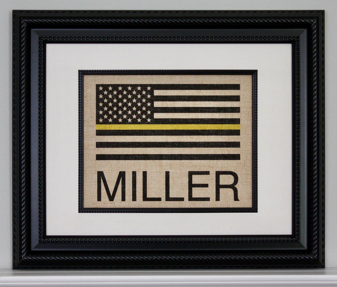 DISPATCHER Gift - Thin Gold Line Flag - Personalized - Home Decor on ...