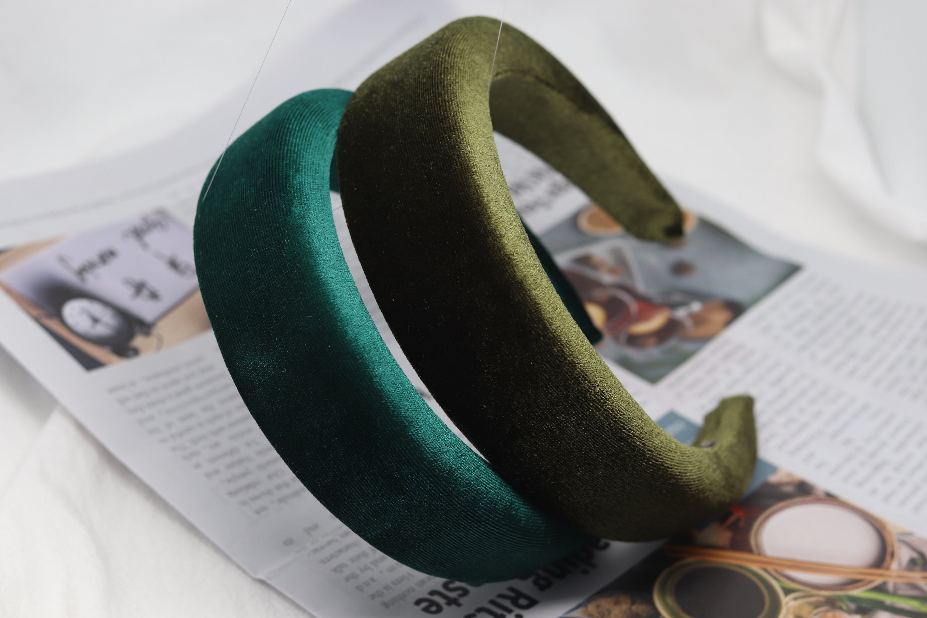 Velvet Pearl Headband Flock Padded Women Scrunch Hair Wrap - Etsy