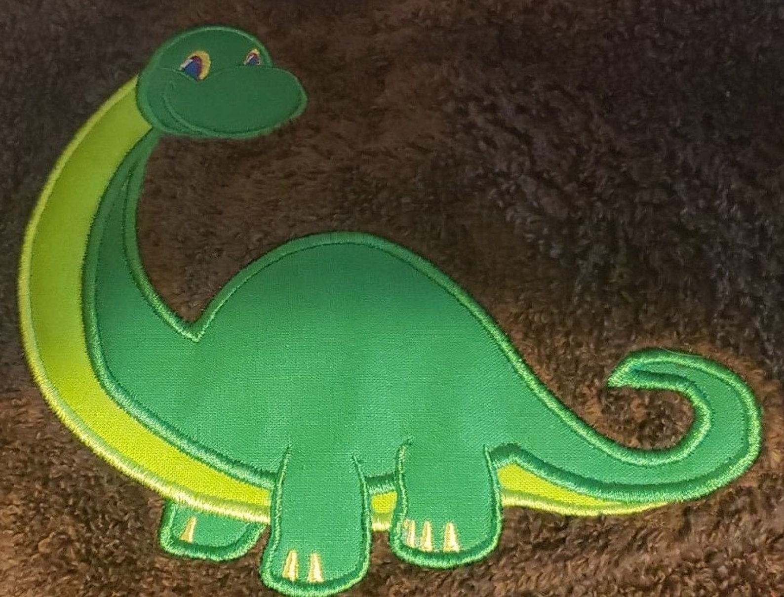 Brontosaurus Dinosaur Applique Machine Embroidery Design - Etsy