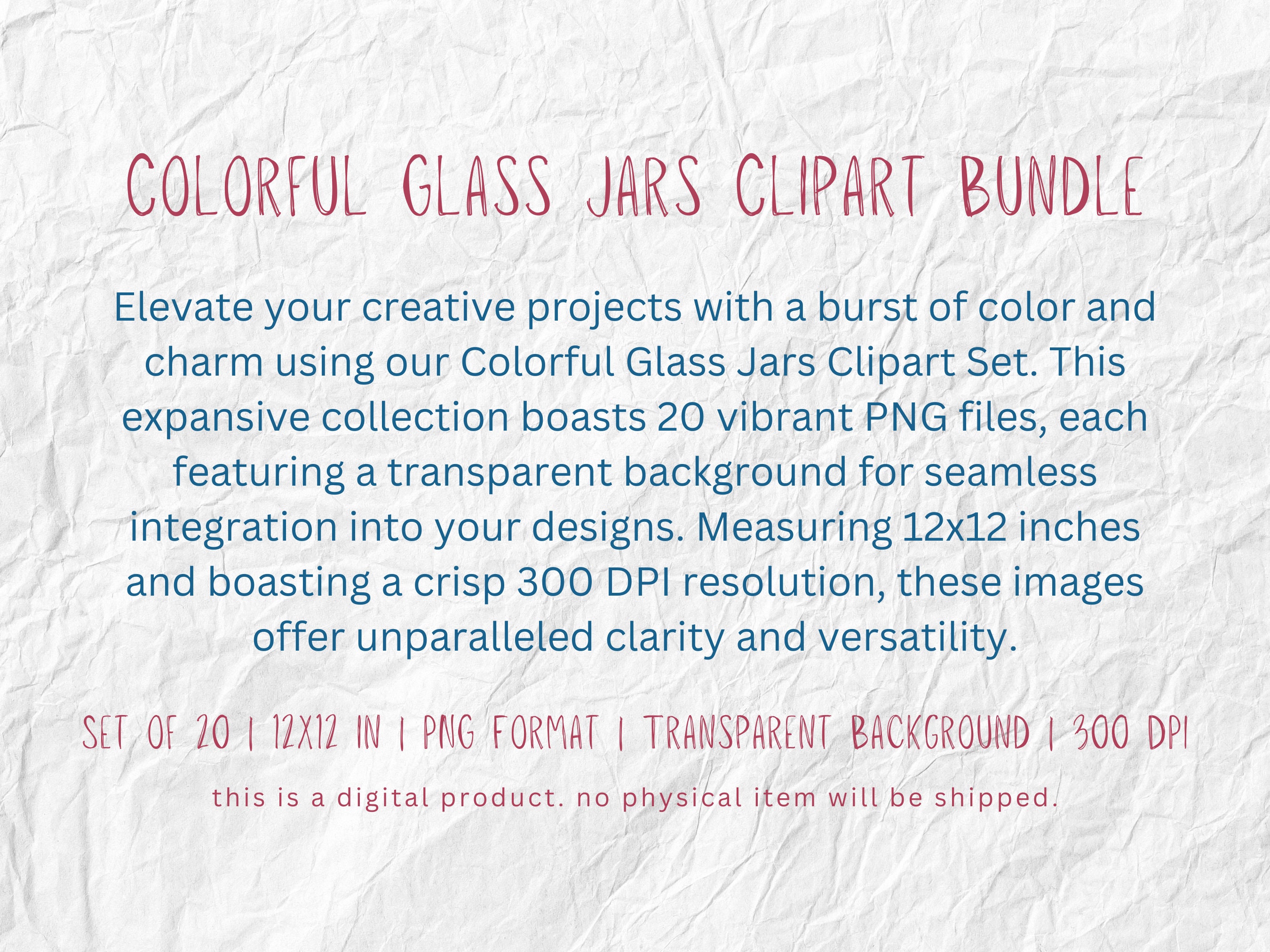 Colorful Glass Jars Clipart Set - 20 PNG Images, Transparent Background ...