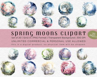 Almonds Spring Watercolor Clipart - 300 Dpi - 12x12 - Instant Download ...