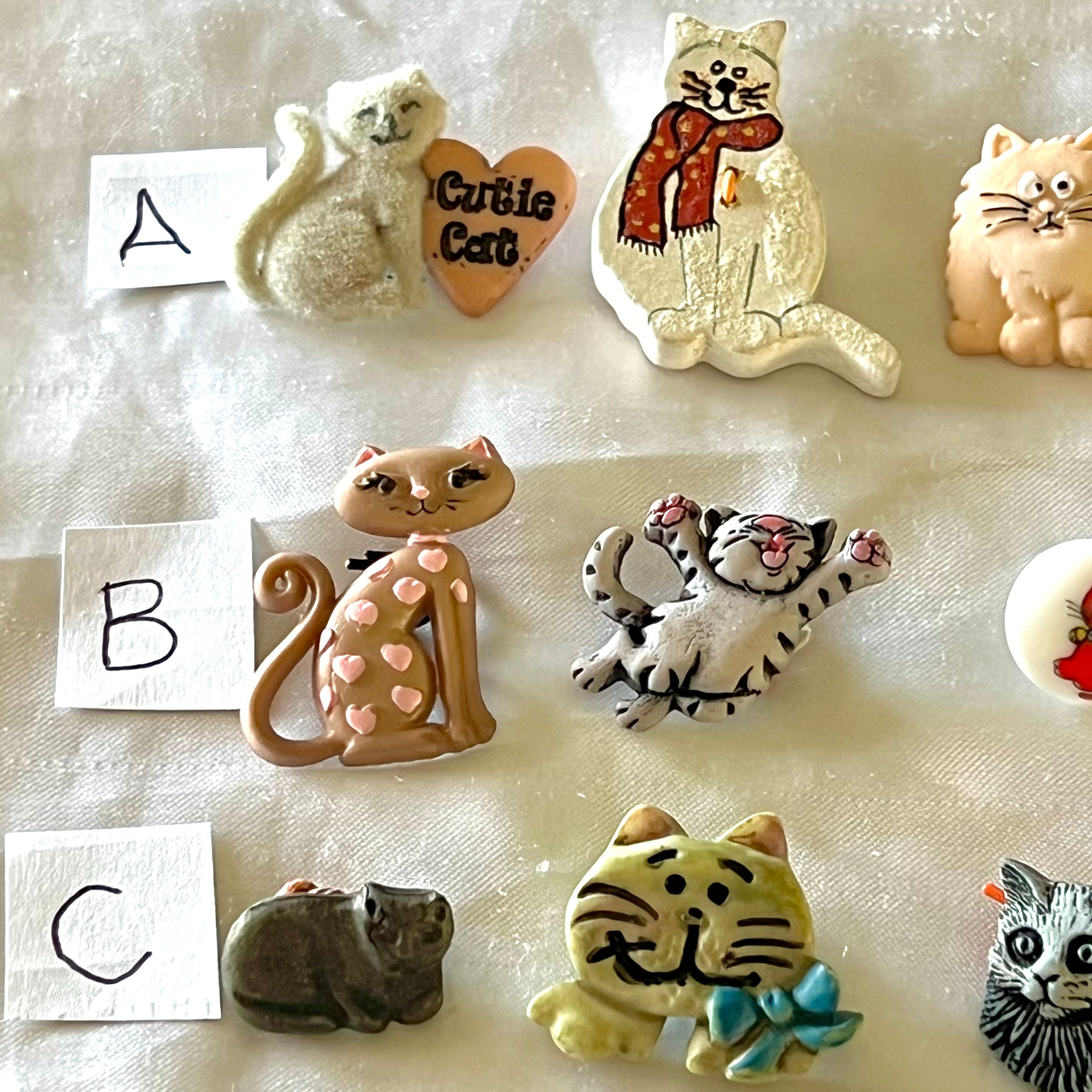Silly Cat Buttons You Choose - Etsy