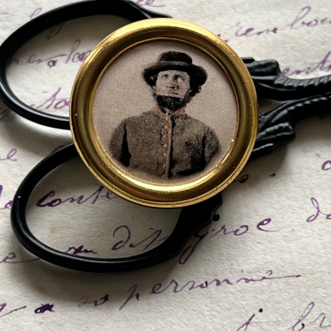 Historical Reproduction Button Tin Type - Etsy