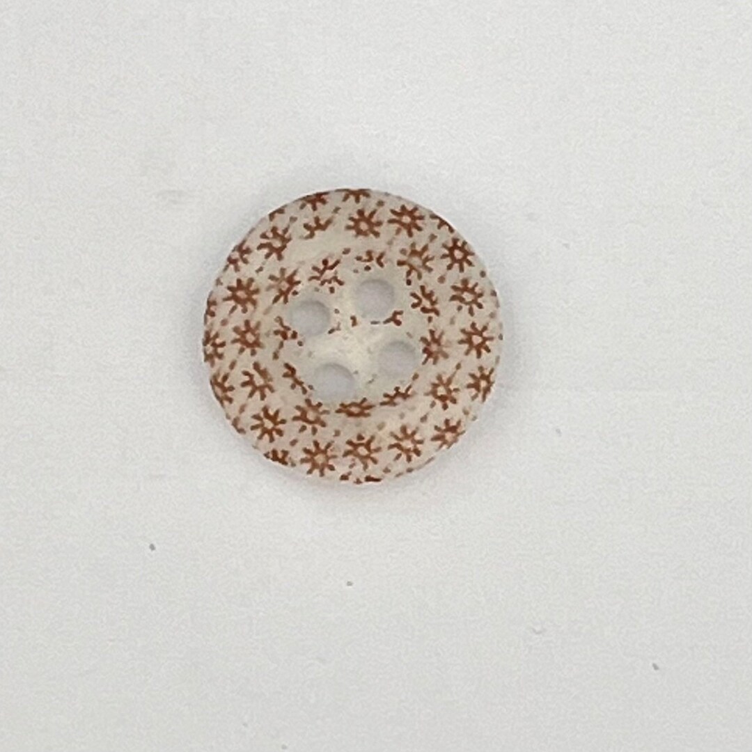 15mm Brown Calico China Button - Etsy