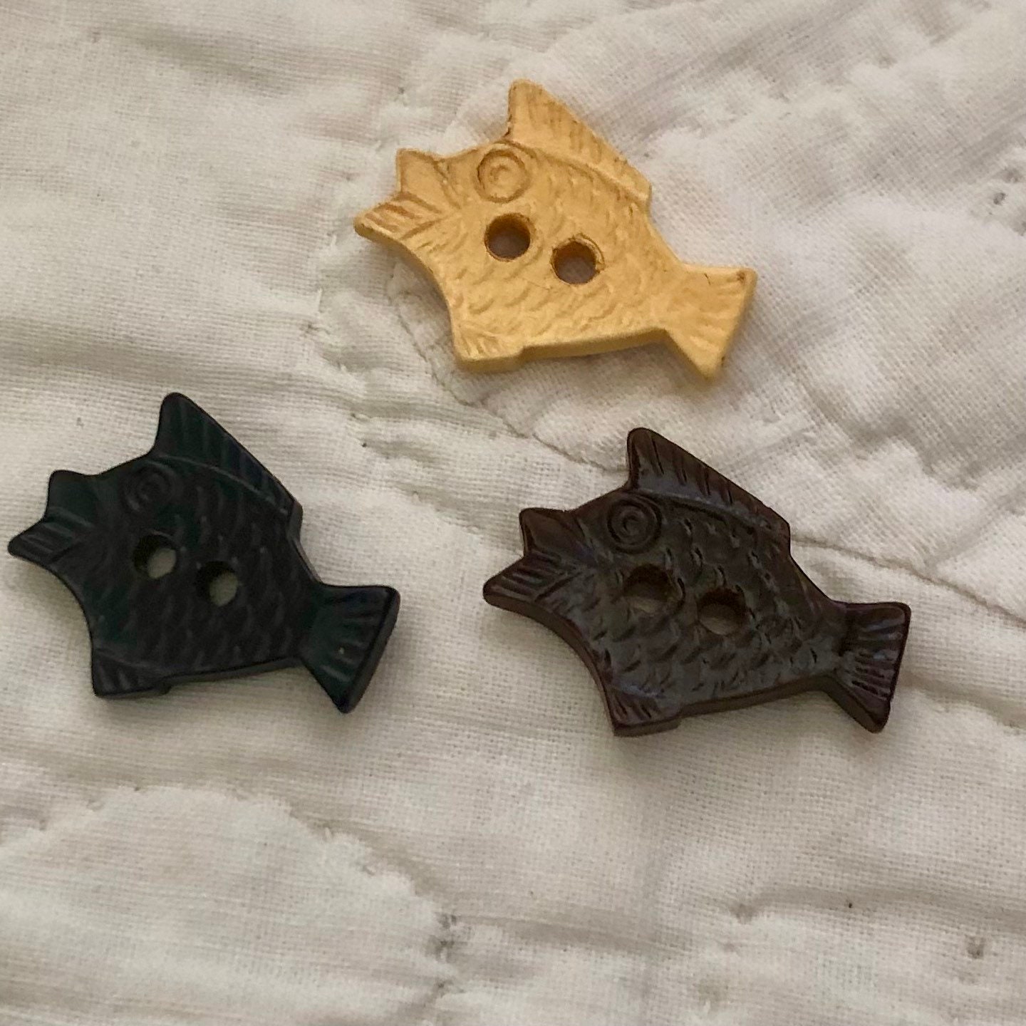 Bakelite Fish Button - Etsy