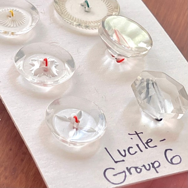 Clear Lucite Buttons - Etsy