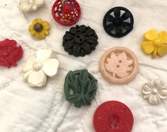 Plastic Flower Buttons - Etsy
