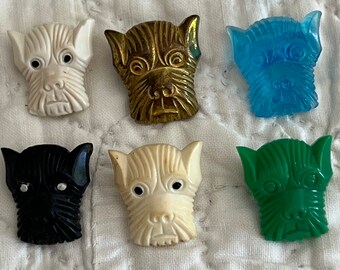 Dog Head Button - Etsy