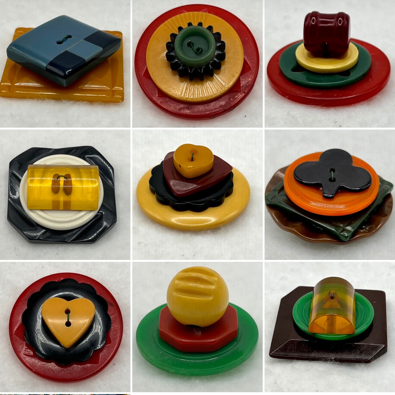 Stacked Bakelite Buttons Wire Wrapped - Etsy