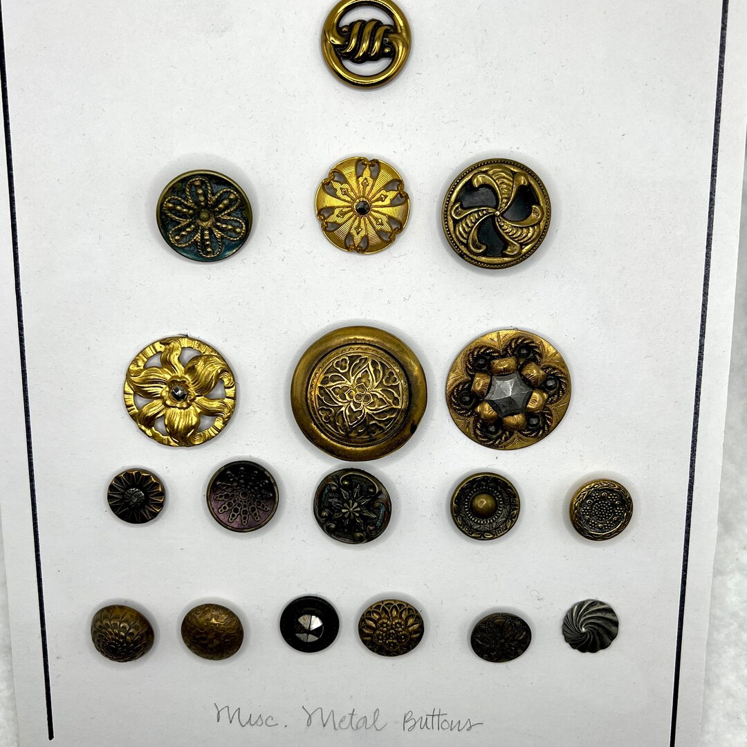 18 Antique Assorted Lot of Metal Buttons - Etsy