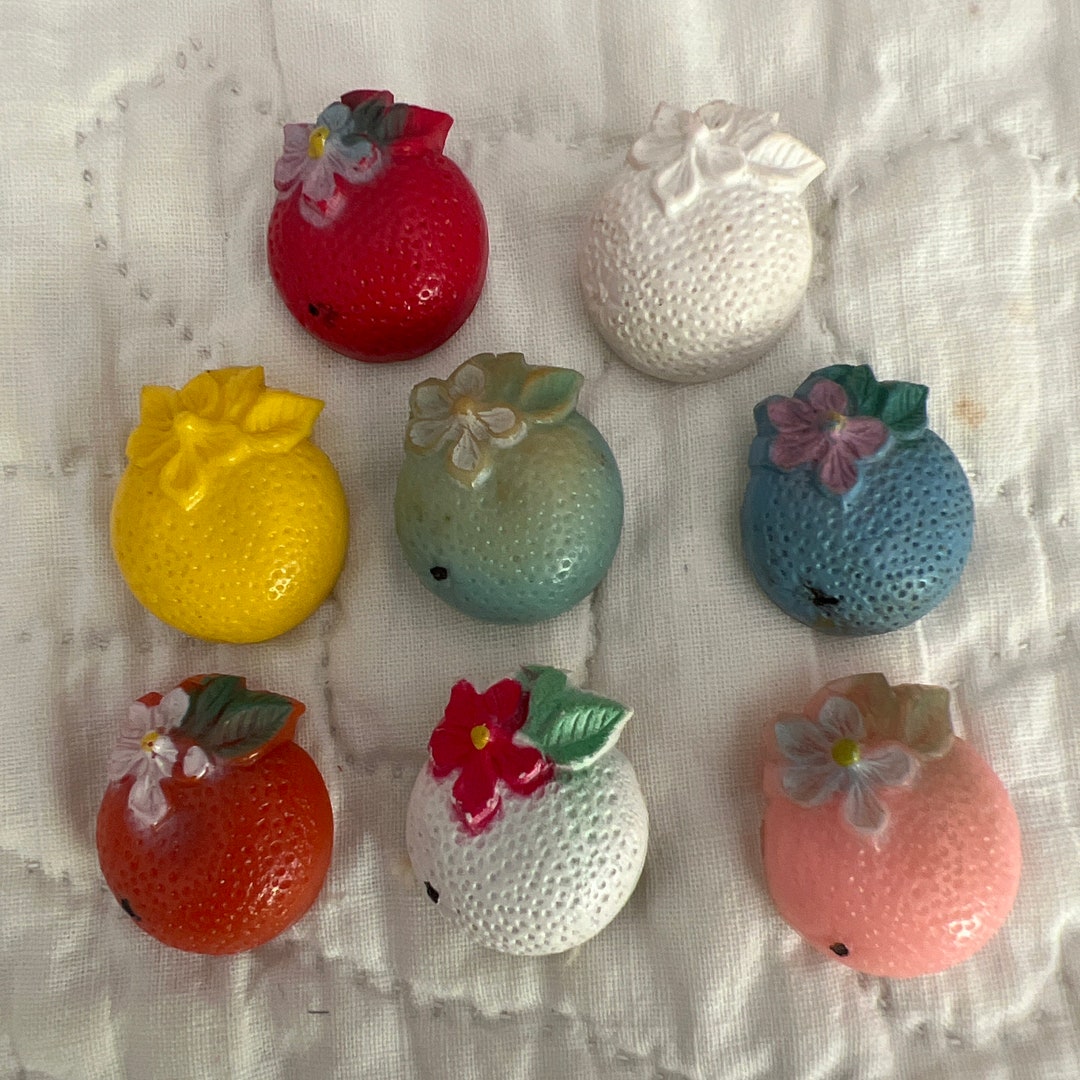 Vintage Plastic Orange Citrus Buttons - Etsy