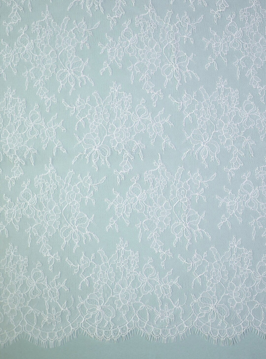 French Chantilly Lace Alice Ivory or White Sold per Half - Etsy UK