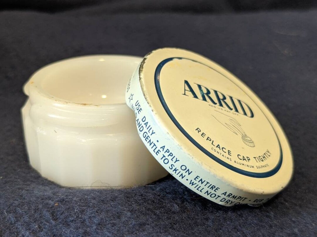 Arrid Milk Glass Deodorant Jar Empty Advertisement - Etsy