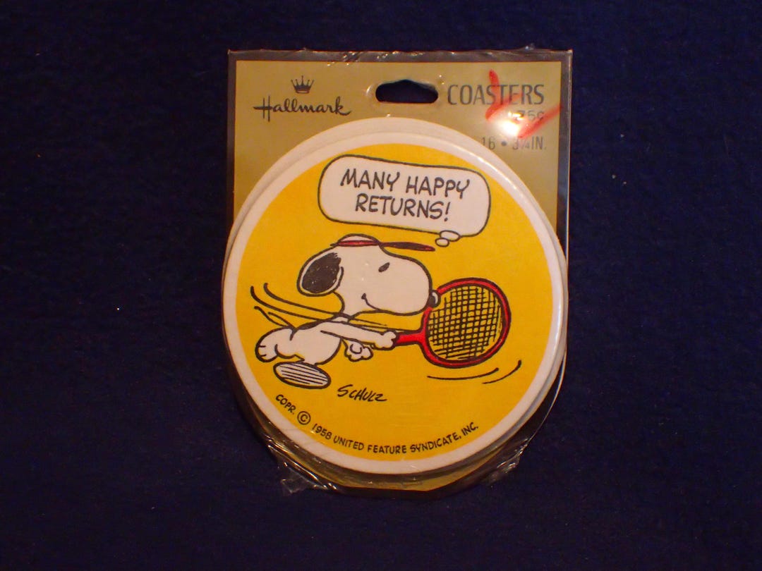 Peanuts Snoopy Coasters Tennis Hallmark 1958 - Etsy