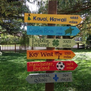 Hand Painted Personalized Distressed Wooden Directional Signs | Etsy