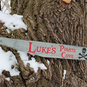 Custom Pirate Cove Distressed Wooden Directional Sign | Etsy