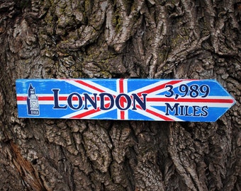 Custom Irish Wooden Directional Sign / Hand Painted Distressed | Etsy