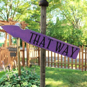 This Way That Way Directional Signs, Hand Painted Distressed Wooden ...