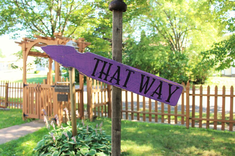 This Way That Way Directional Signs Hand Painted Distressed - Etsy