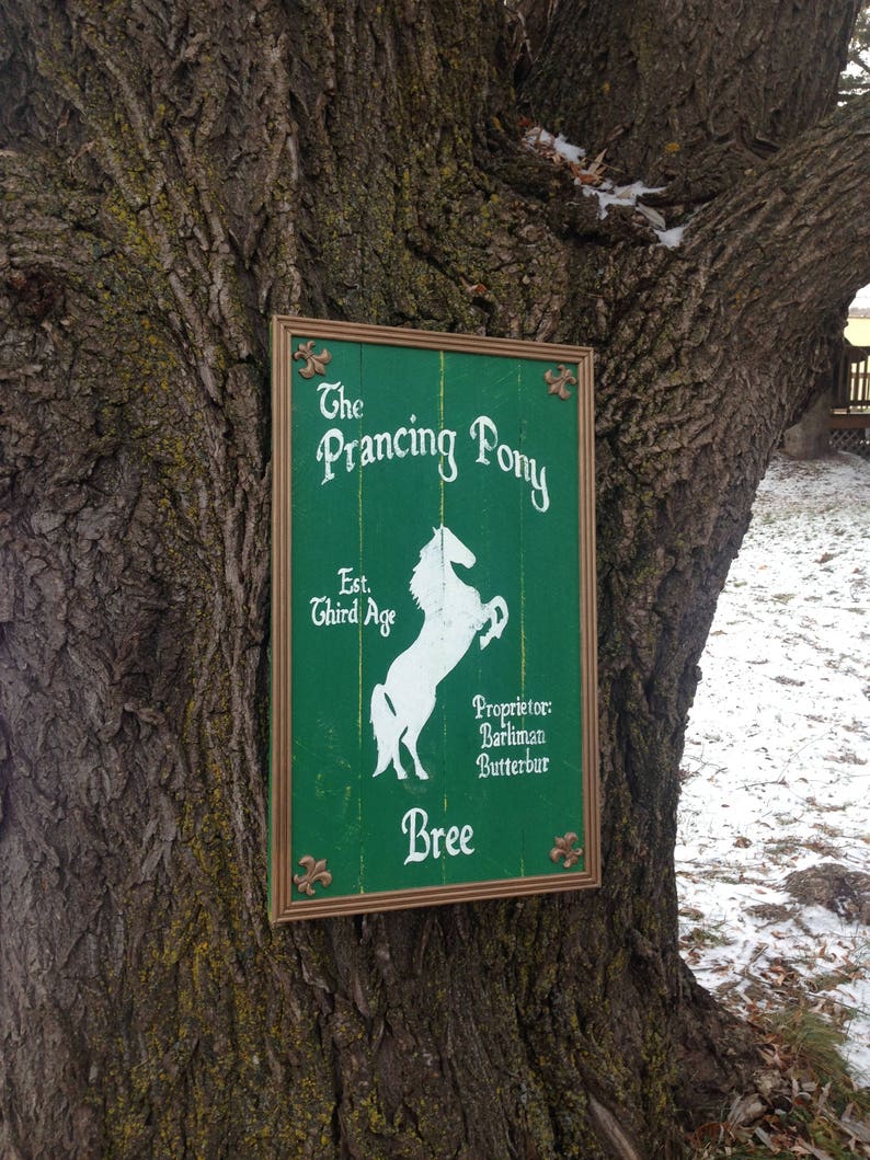 The Prancing Pony Inn Sign Lord of the Rings & The Hobbit | Etsy