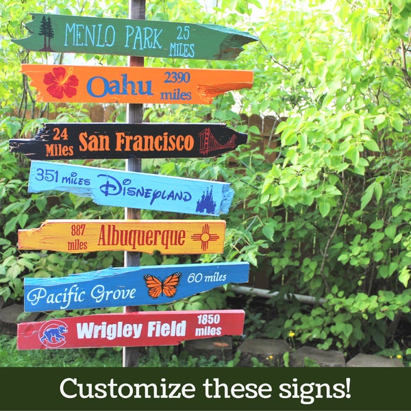 Personalized Directional Signs - Etsy