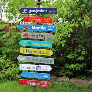 Hand Painted Distressed Custom Wooden Directional Signs / Arrow Signs ...