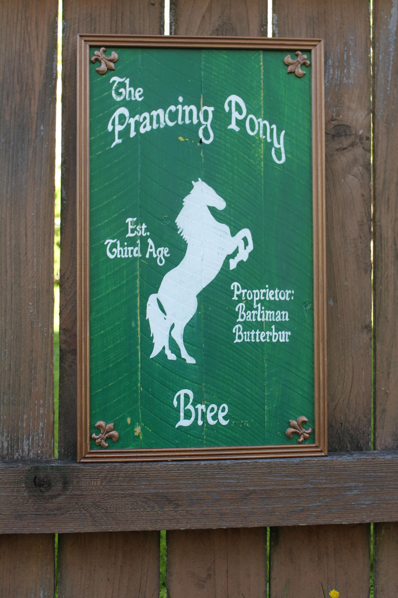 The Prancing Pony Inn Sign Lord of the Rings & The Hobbit | Etsy