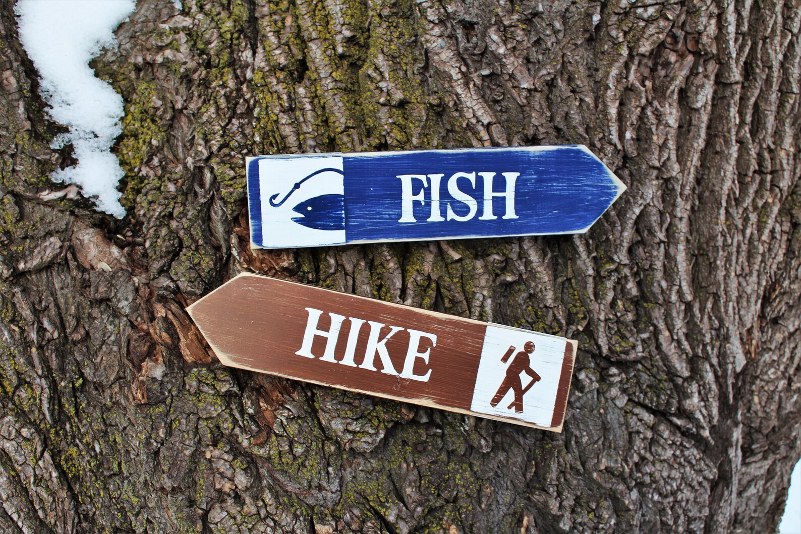 National Park Themed Directional Signs, Hand Painted Distressed Wooden ...