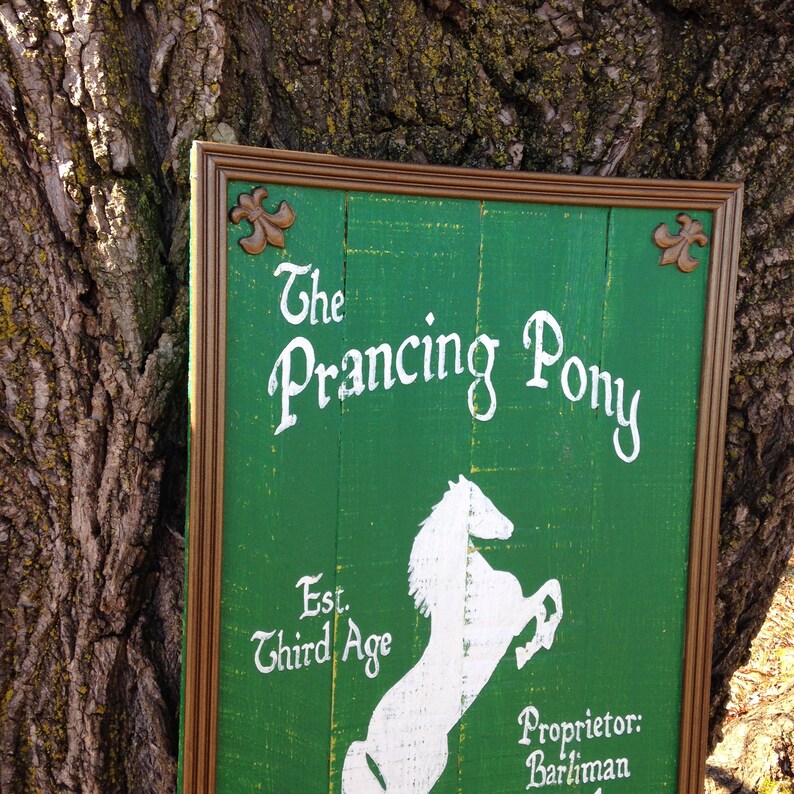 The Prancing Pony Inn Sign Lord of the Rings & The Hobbit | Etsy
