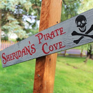 Custom Pirate Cove Distressed Wooden Directional Sign, Sign for ...