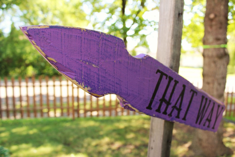 This Way That Way Directional Signs Hand Painted Distressed - Etsy