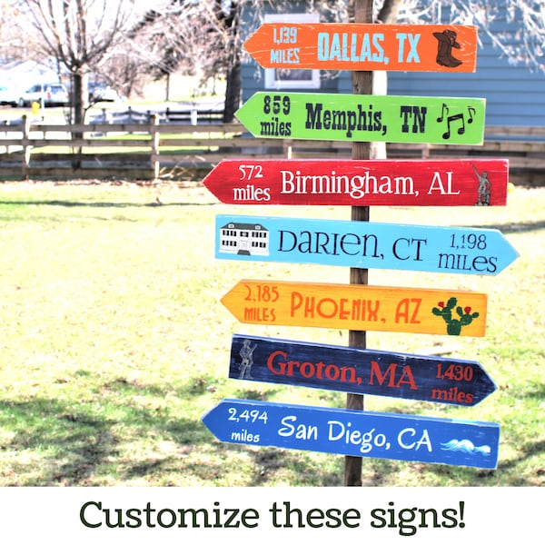 Distance Sign - Etsy