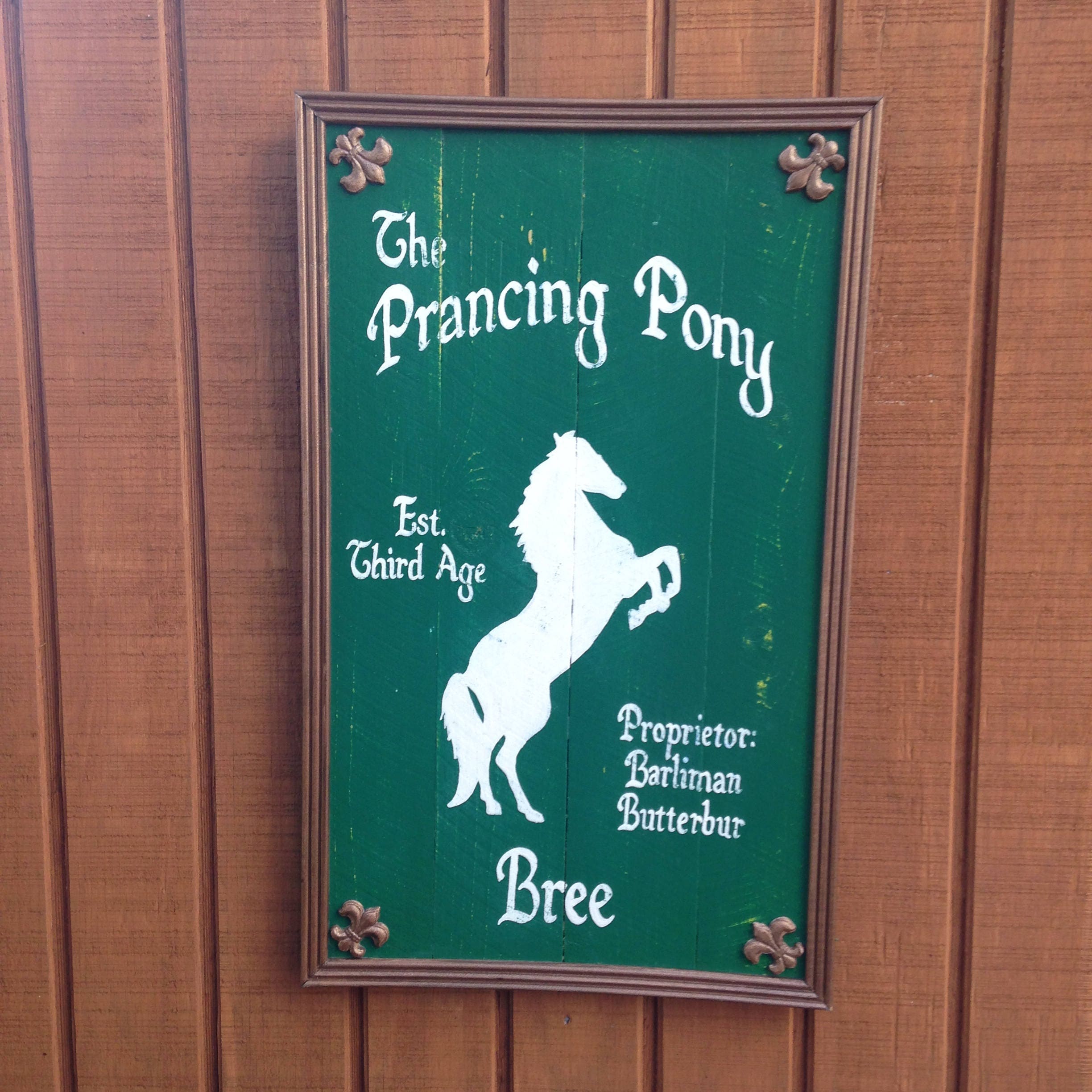 The Prancing Pony Inn Sign Lord of the Rings & The Hobbit | Etsy