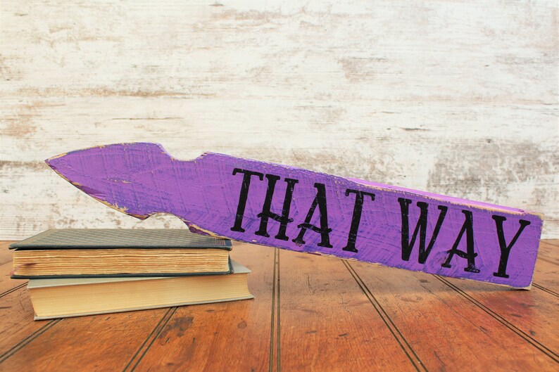 This Way That Way Directional Signs Hand Painted Distressed - Etsy