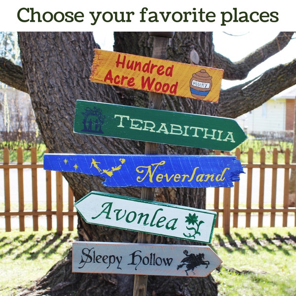 Literary Destination Sign - Etsy