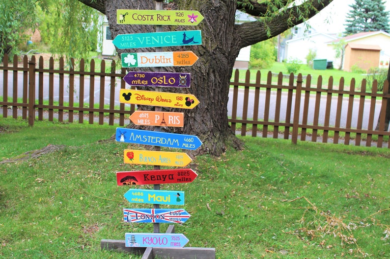 Custom Irish Wooden Directional Sign / Hand Painted Distressed Ireland ...