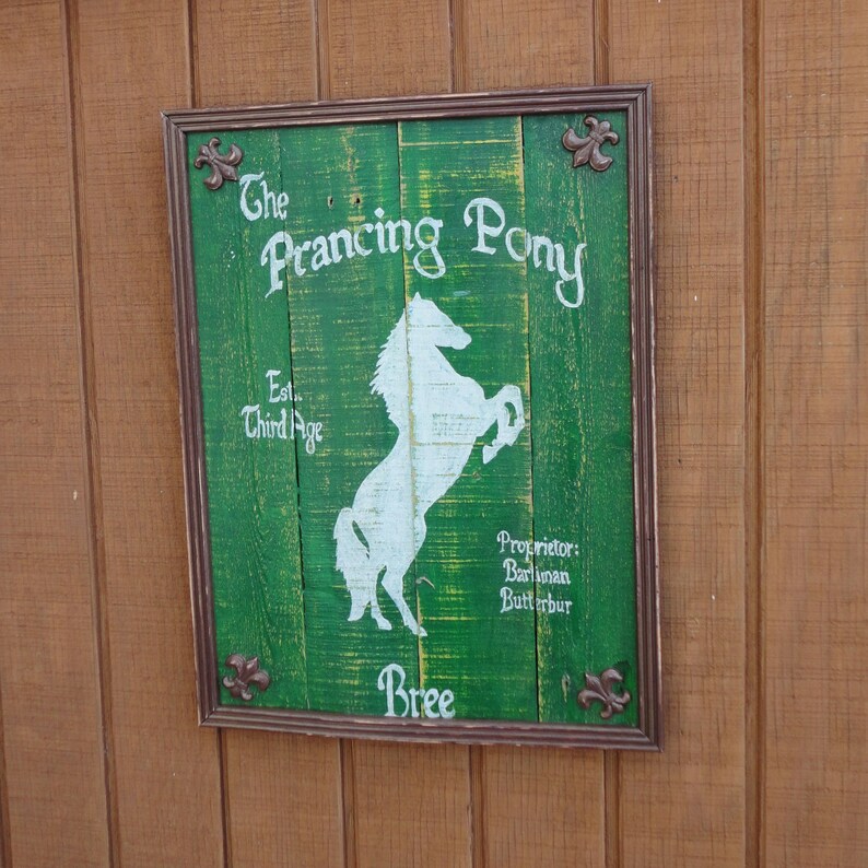 The Prancing Pony Inn Sign Lord of the Rings & The Hobbit | Etsy